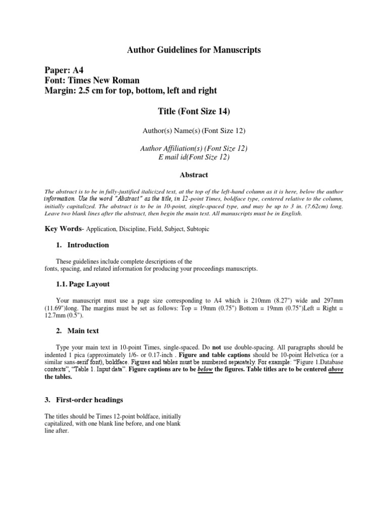 Author Guidelines For Manuscripts | PDF | Teaching Methods & Materials