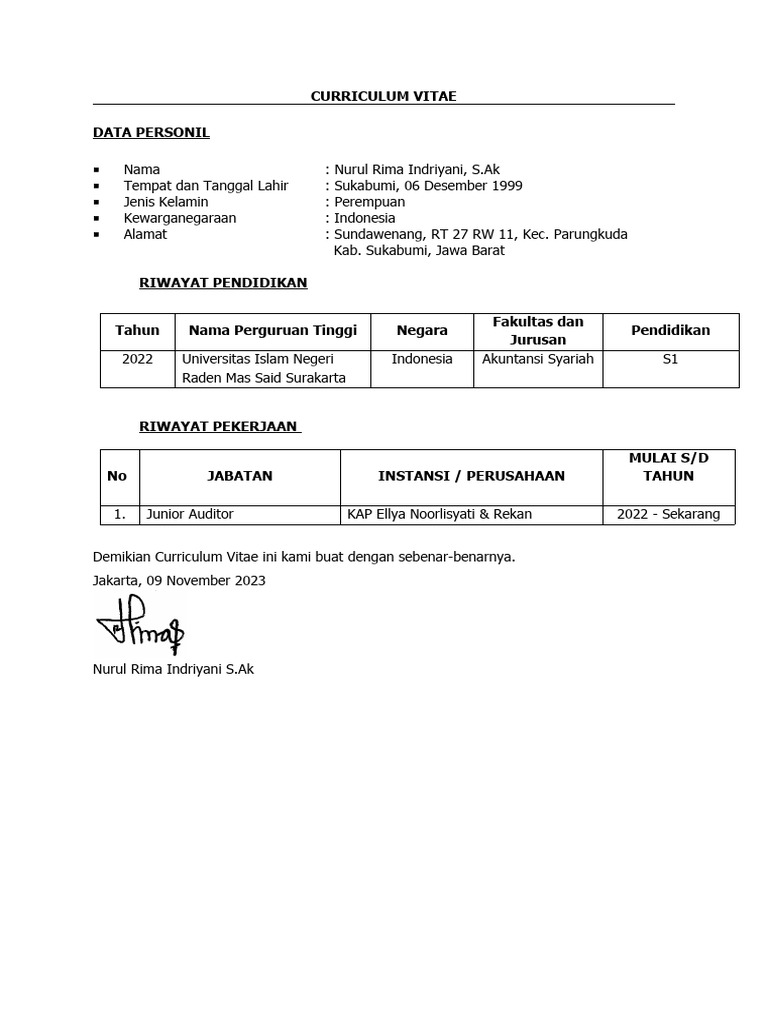 Kop Surat - CV Nurul | PDF