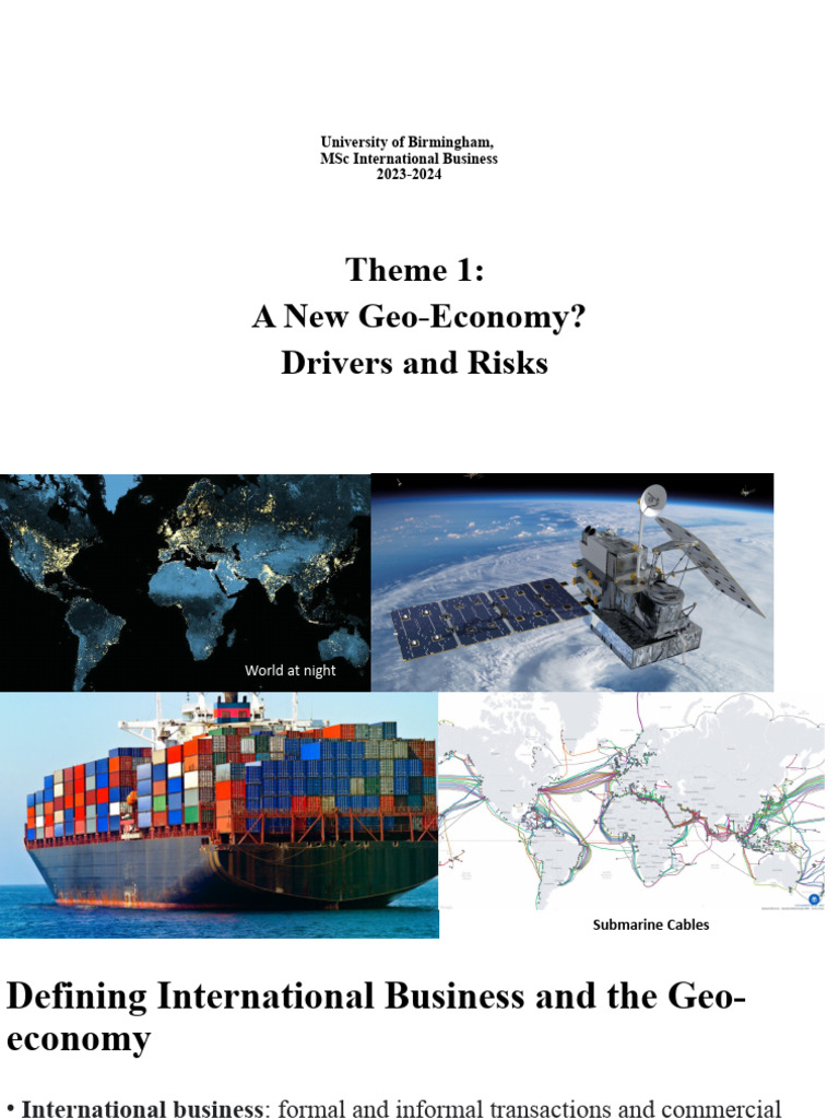 Understanding Geo-Economy in Business | PDF | Exchange Value | Value ...