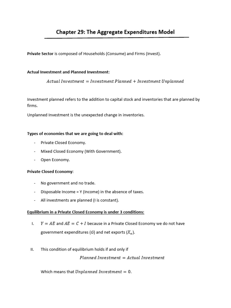 Aggregate Expenditures Model (AE) | PDF | Economic Equilibrium | Output ...