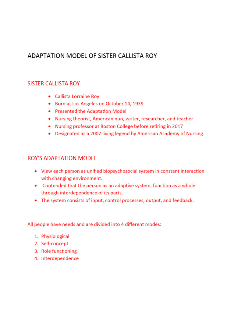 Adaptation Model | PDF