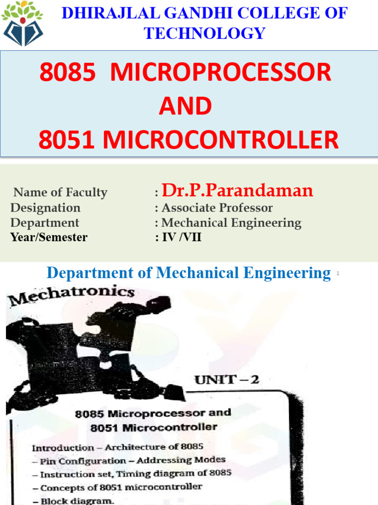 8085 Microprocessor and 8051 Microcontroller | PDF | Microcontroller | Microprocessor