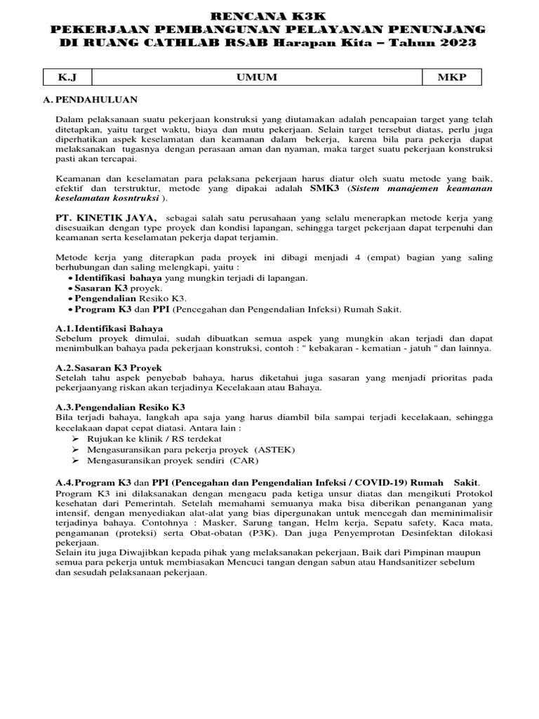 RK3K & Identifikasi Bahaya | PDF