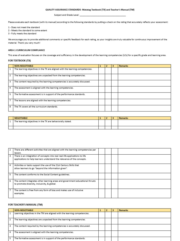 QA DepEd Textbook - Evaluation Form | PDF | Learning | Instructional Design