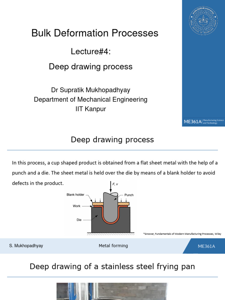 Deep Drawing Process | PDF | Sheet Metal | Stress (Mechanics)