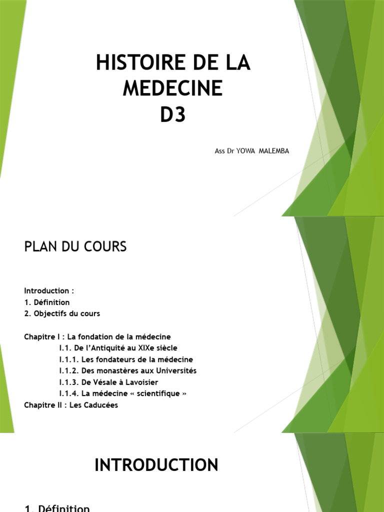 Histoire de la Médecine : Évolution et Fondements | PDF | Médecine