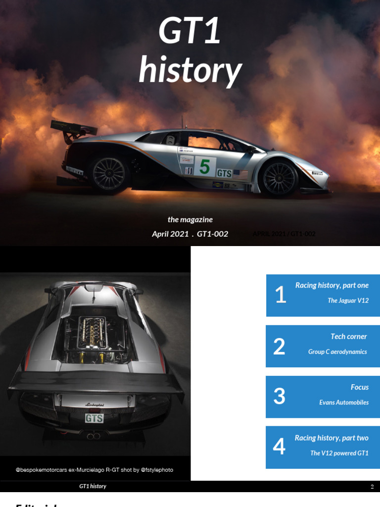 Magazine GT1 002 | PDF | Sports Car Racing | Car Manufacturers
