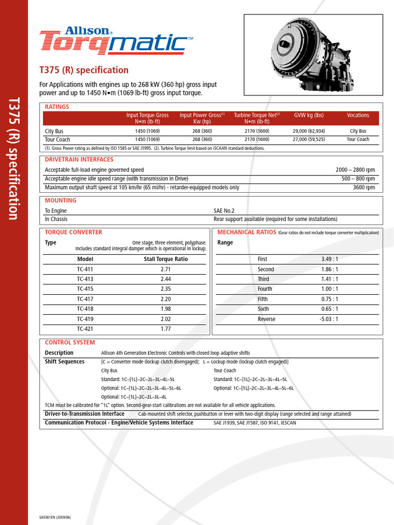 SA5561EN | PDF | Horsepower | Torque