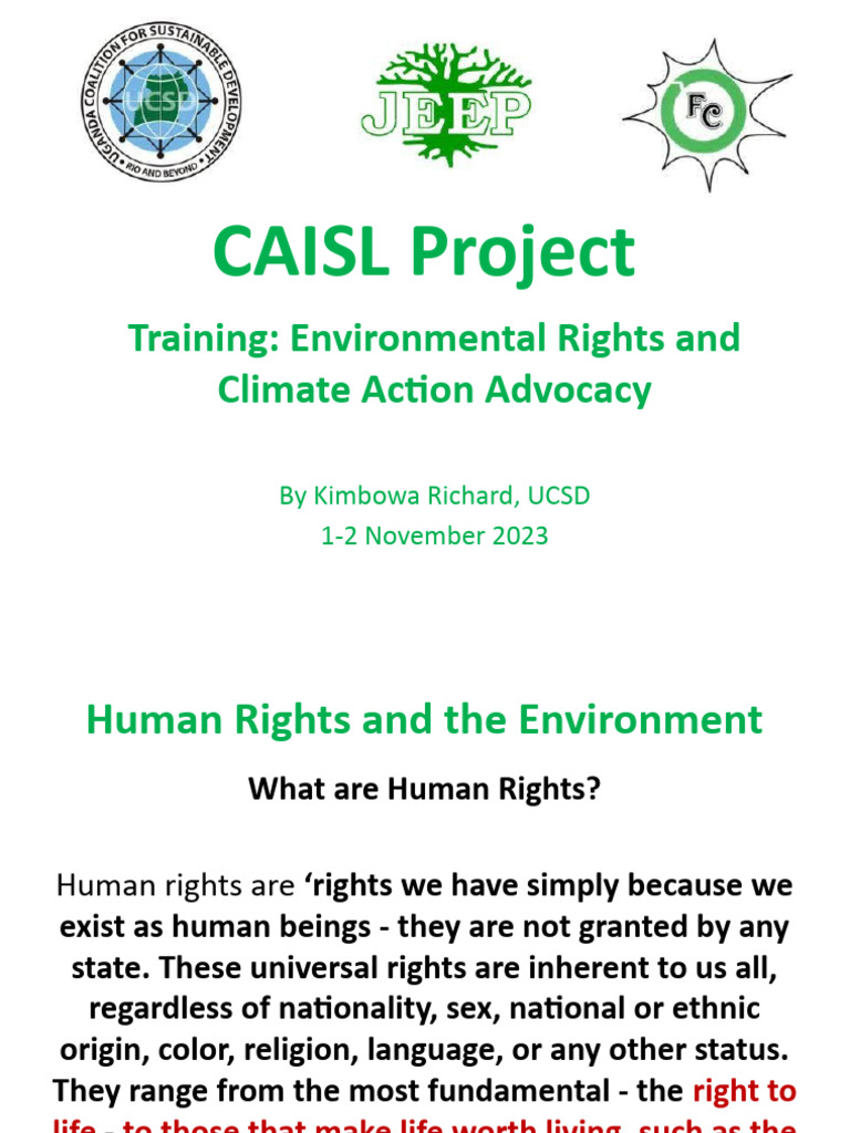 Environmental Rights and Climate Action Presentation For CSOs and ...
