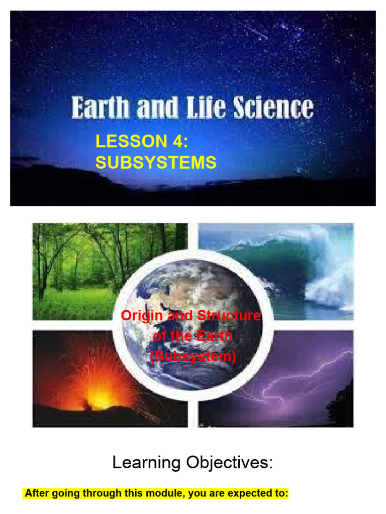 SUBSYSTEM OF THE EARTH | PDF | Earth | Atmosphere