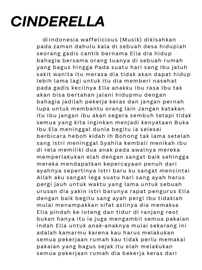 Cerita Cinderella | PDF