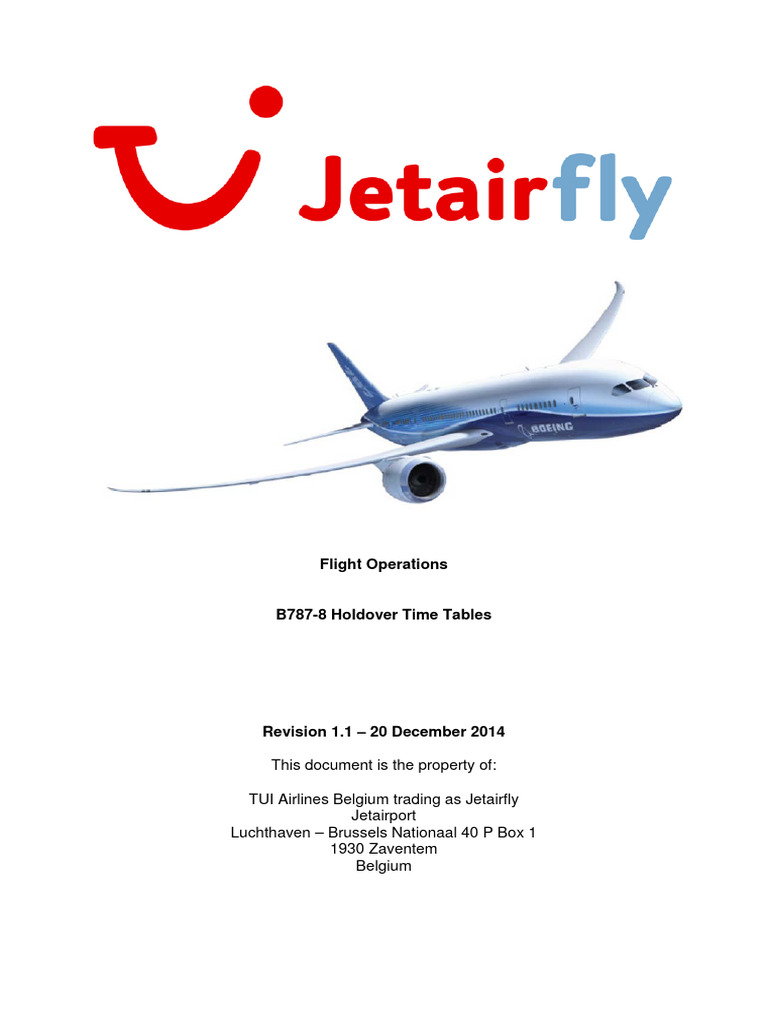 JAF 787 Holdover Tables | PDF | Transport Companies | Civil Aviation