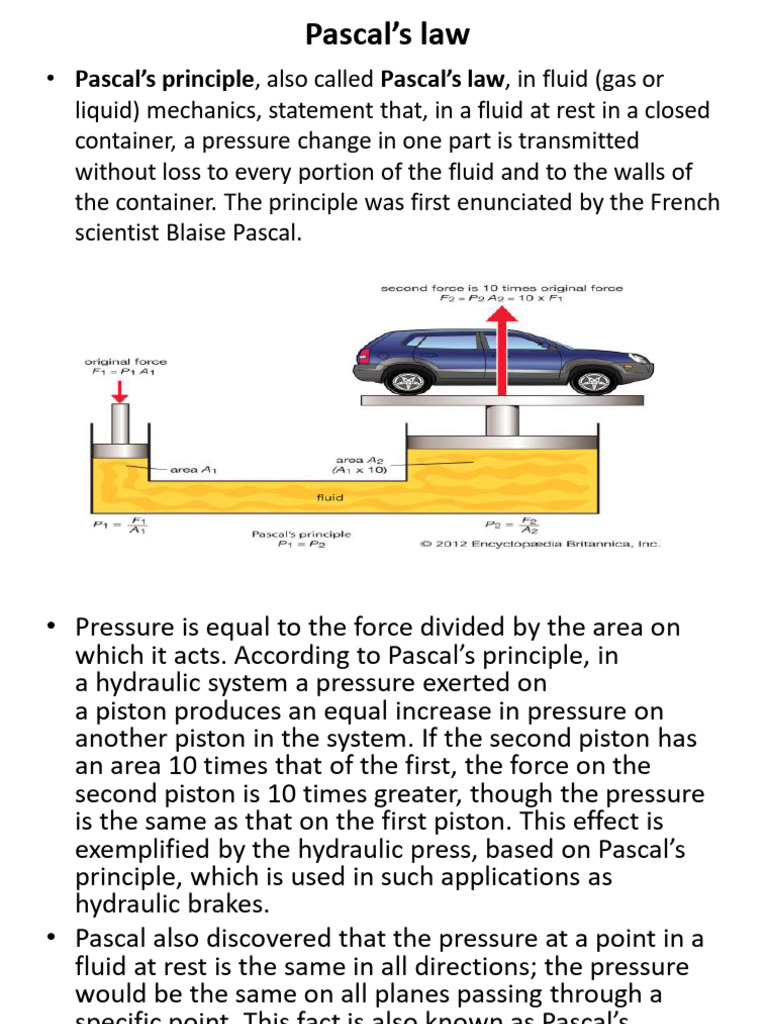 Pascal’s Law, Bernoulis Theorm_PowerPointToPdf | PDF | Fluid Dynamics ...
