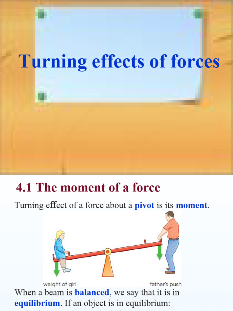 4 Turning Effects of Forces | PDF