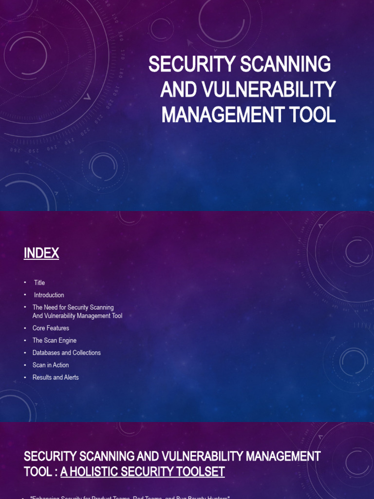 Security Scanning and Vulnerability Tool | PDF | Vulnerability ...