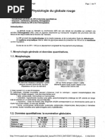 Le Globule Rouge | PDF | Globule rouge | Membrane cellulaire