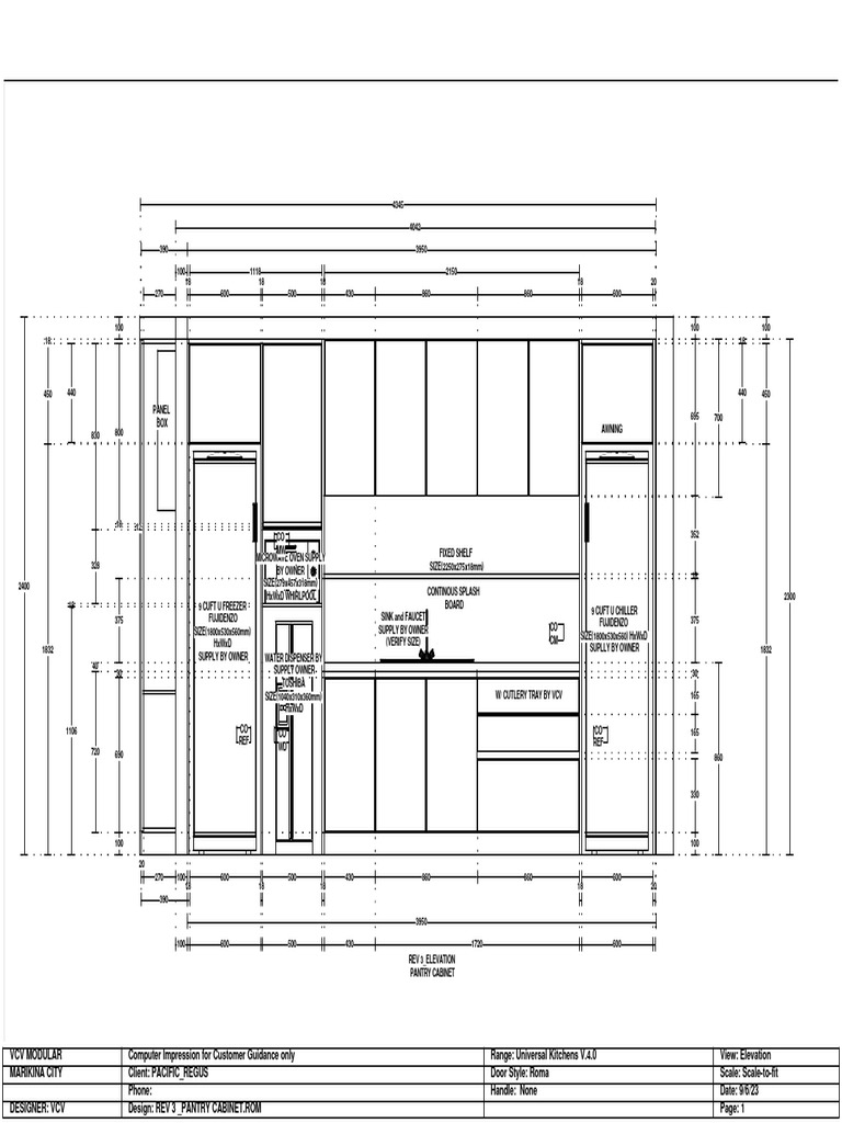 Rev 3 - Pantry Cabinet - Floor Plan | PDF | Building Engineering | Tools