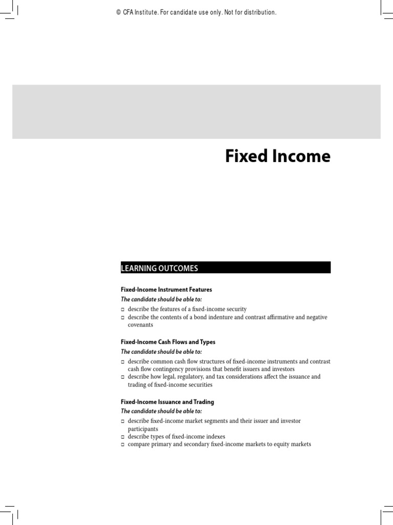Comprehensive Guide to Fixed Income | PDF | Bond Duration | Fixed Income