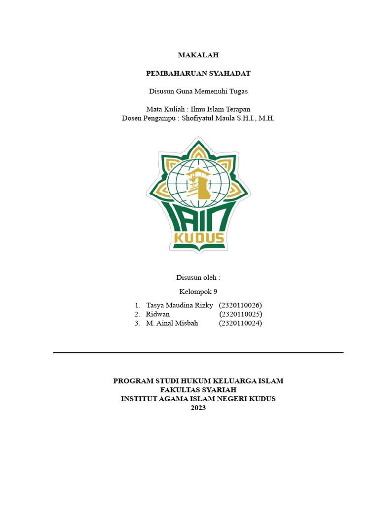 Pembaharuan dan Makna Syahadat | PDF
