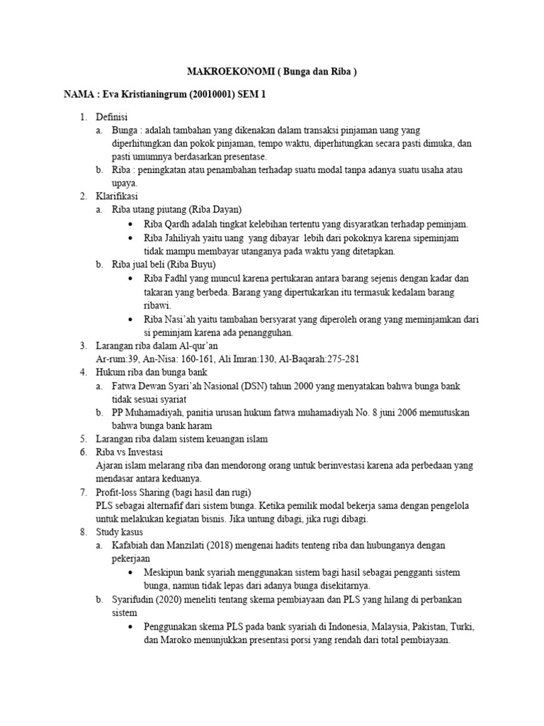 Makroekonomi Bunga Dan Riba | PDF | Bisnis