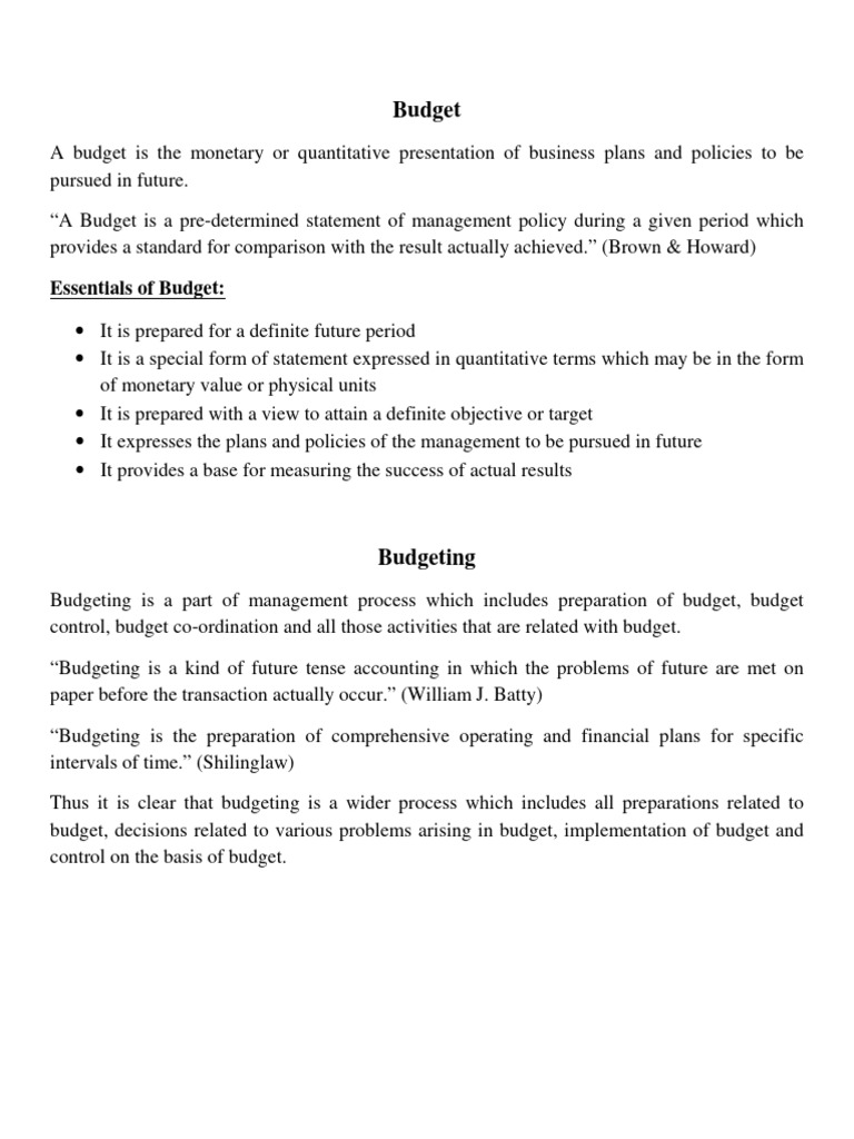 Budget | PDF | Budget | Credit