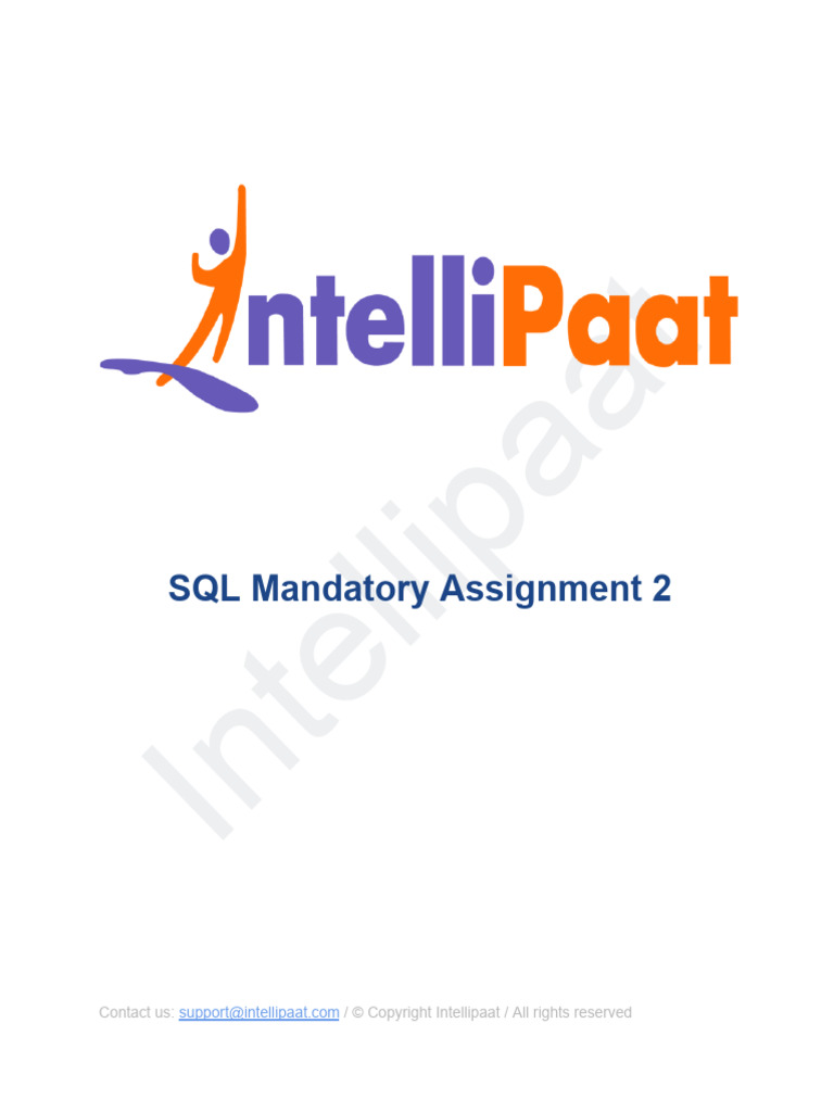 SQL Mandatory Assignment 2 | PDF