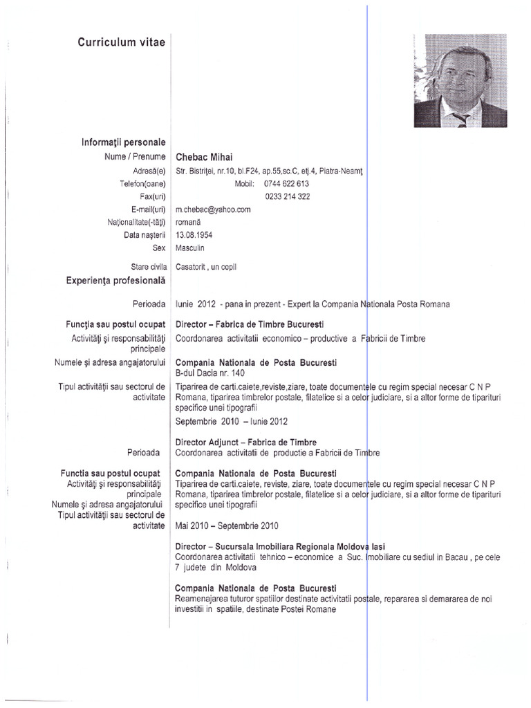 CV Chebac Mihai | PDF