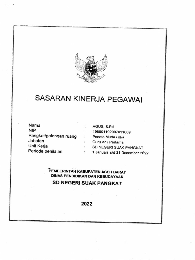 SKP Agus S.PD 2022 | PDF