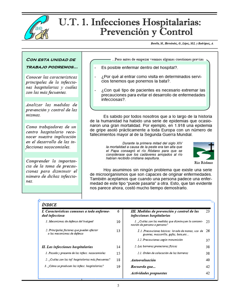 U.t.2.infecciones Hospitalarias | Descargar gratis PDF | Infección adquirida en el hospital ...