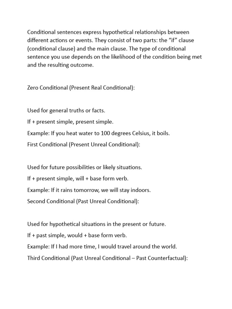 Conditional Sentence | PDF | Syntax | Language Mechanics