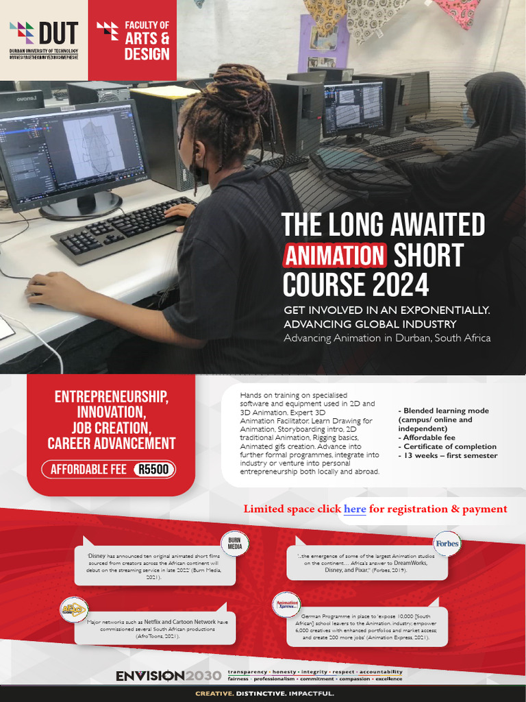 Short Animation Course in Durban 2024 | PDF | Animation | Mass Media