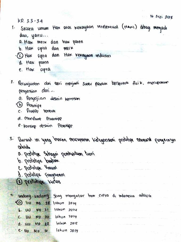Soal Latihan, CV Kerja | PDF