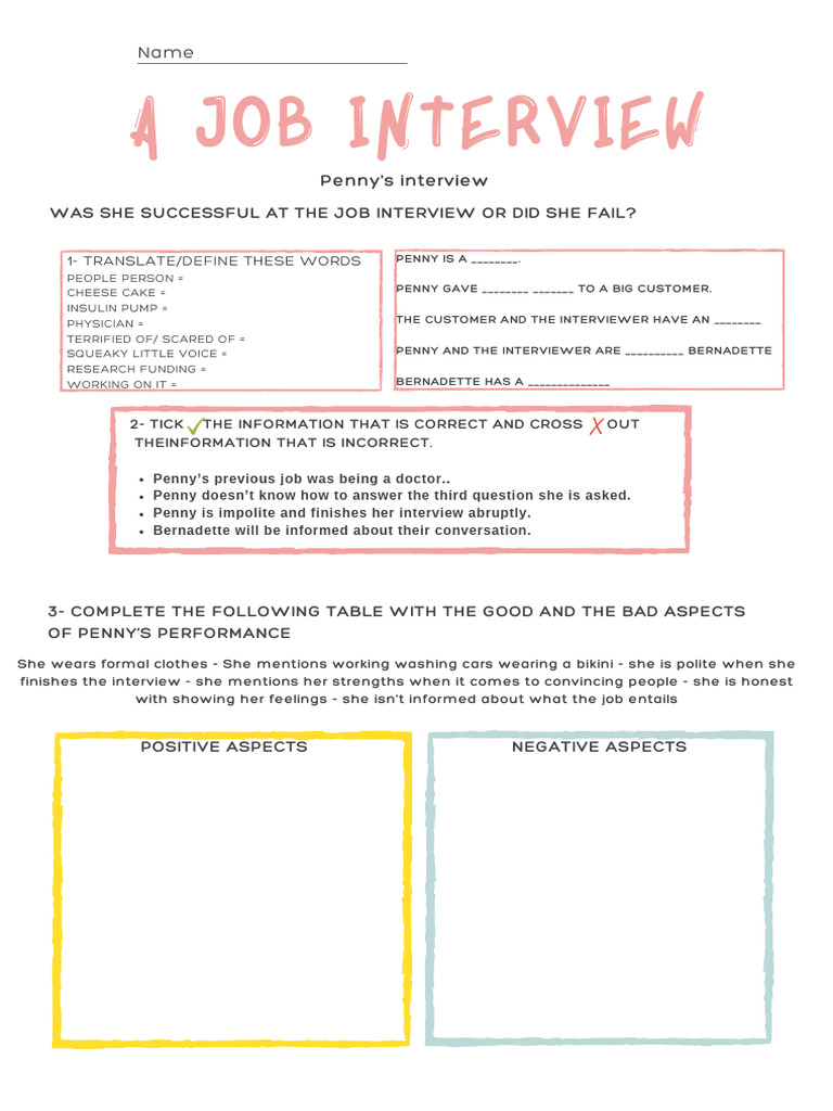 A Job Interview | Download Free PDF | Job Interview