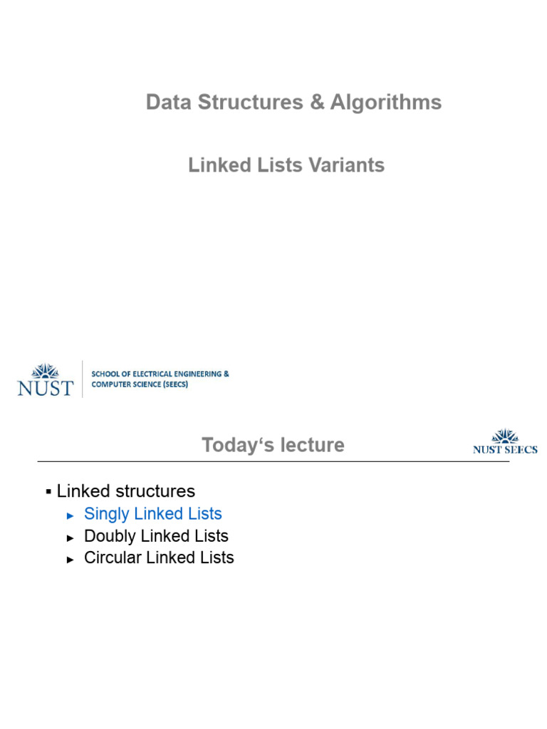 05 - LinkedLists Variants | Download Free PDF | Data Management | Computer Programming
