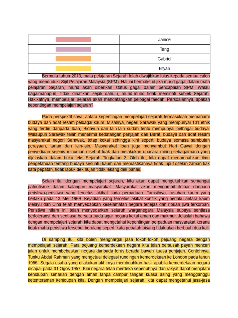 Kepentingan Mempelajari Sejarah Pdf