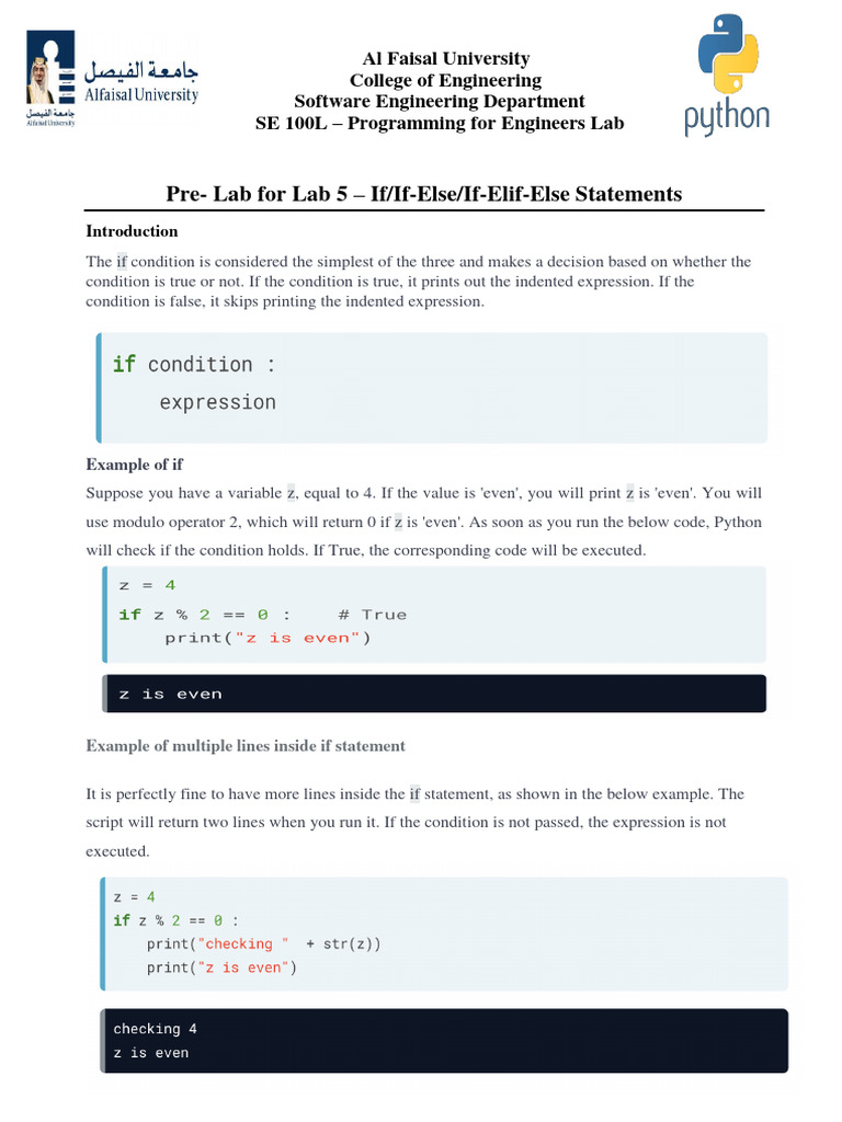 Pre-Lab For Lab 5 SE100L Fall 2023 | PDF | Computer Programming | Software Engineering