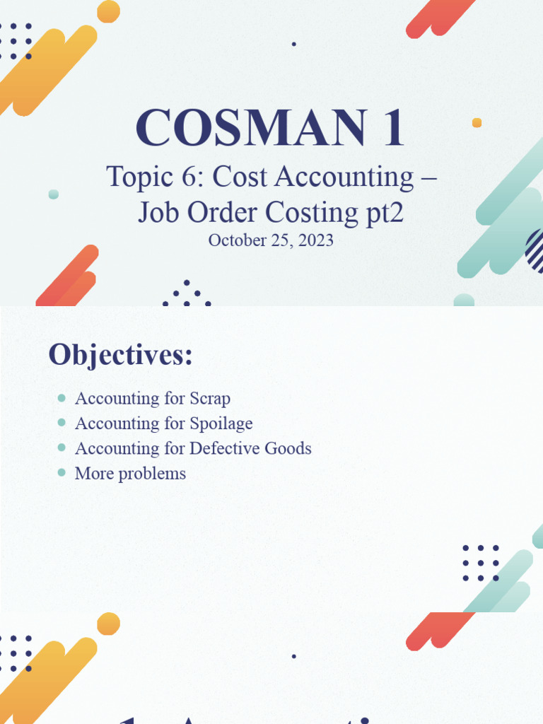 L6 Job Order Costing pt.2 | PDF | Inventory | Scrap