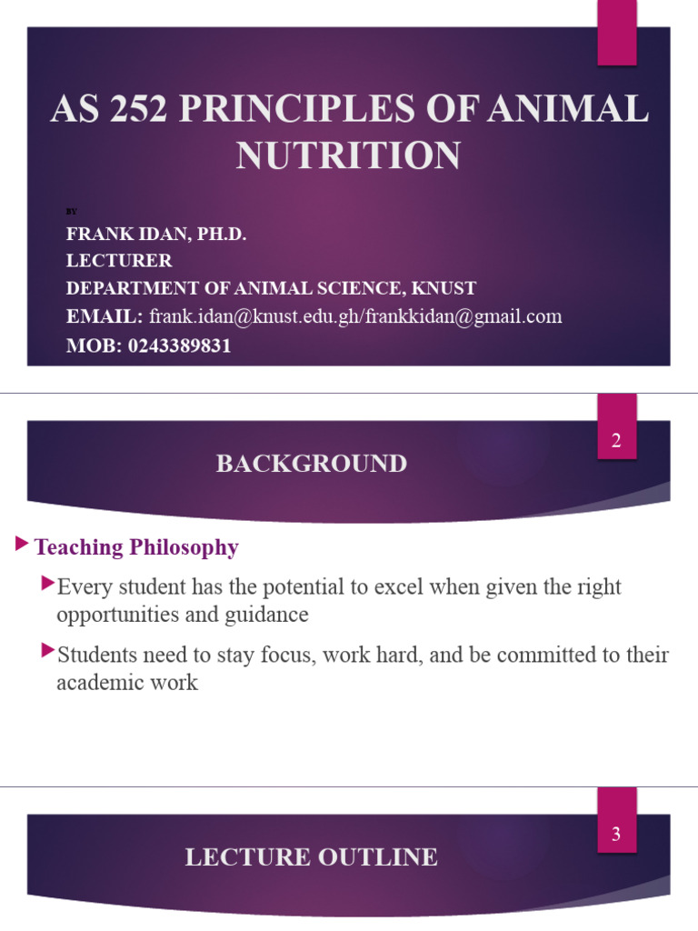 As 252 Principles of Animal Nutrition | PDF | Nutrition | Diet & Nutrition