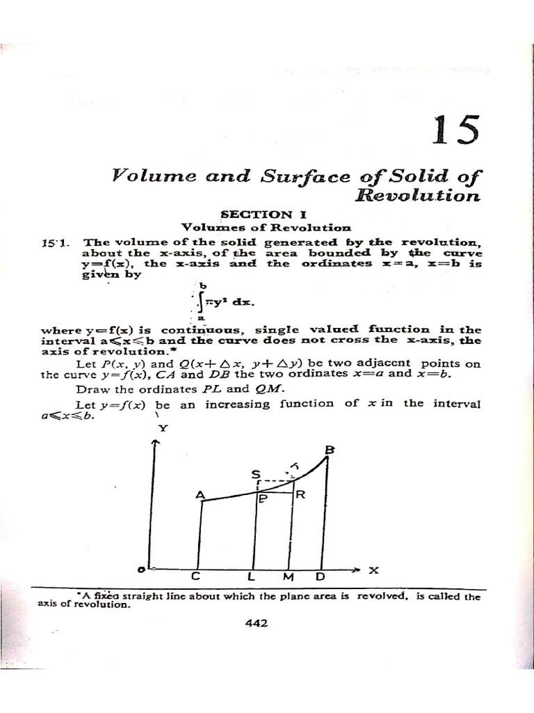 Volume and Surface of Solid of Revolution | PDF
