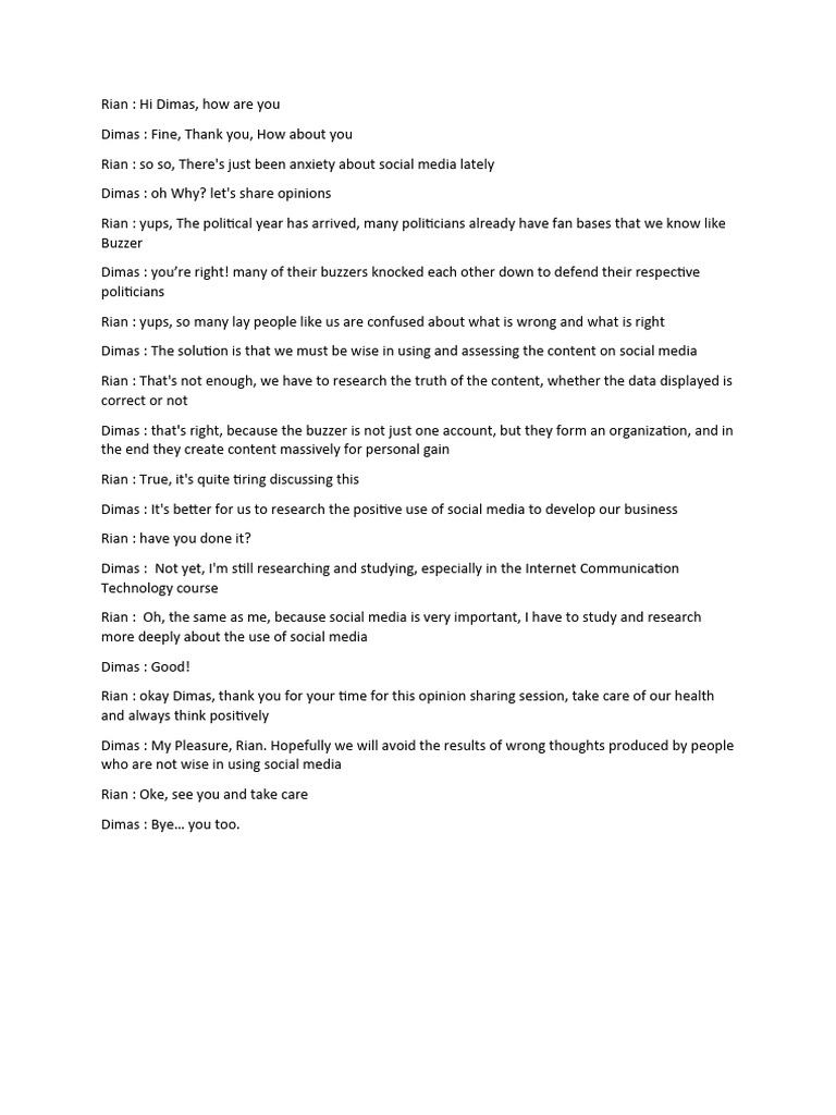 Script Tugas Bahasa Inggris | PDF