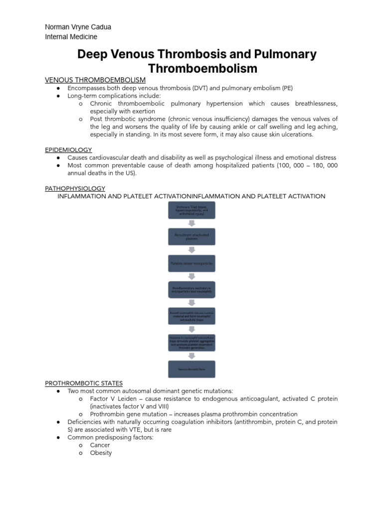 Harrison CHapter Summaries - Cadua, Norman Vryne | PDF | Thrombosis | Vein