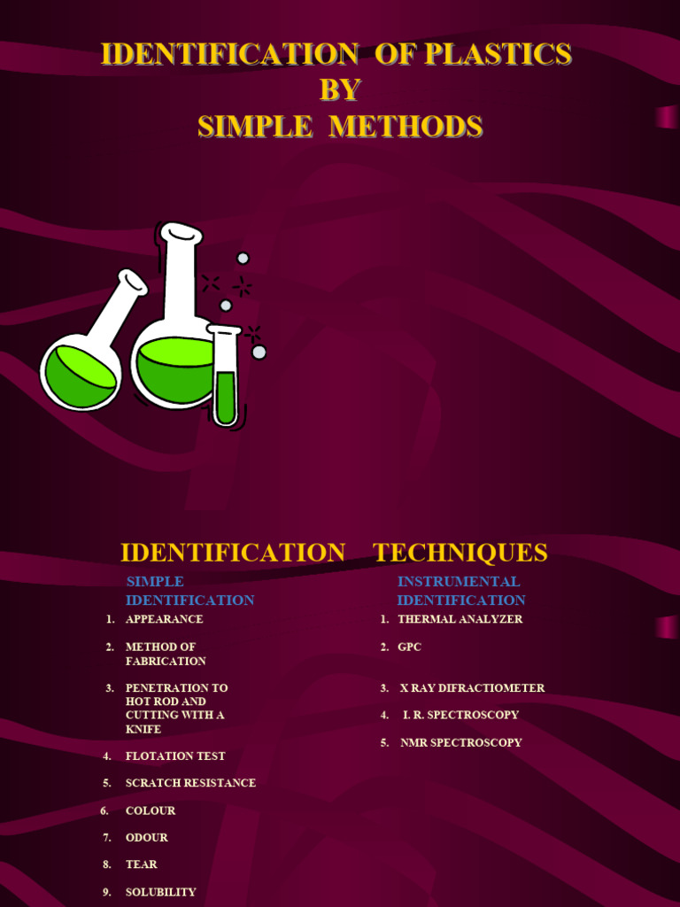 Identification of Plastics by Simple Technique | PDF | Thermoplastic ...
