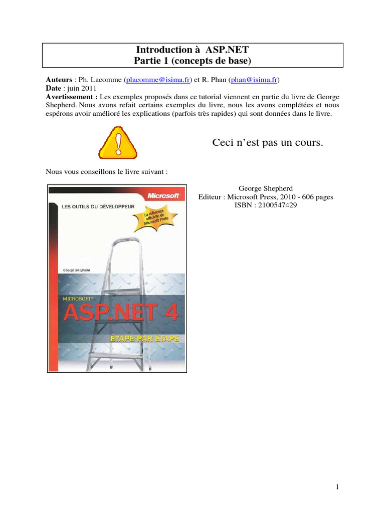 Introduction à ASP.NET et fichiers ASP | PDF | Internet | Internet et Web