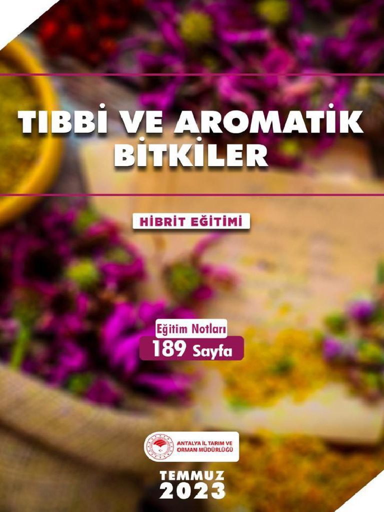 Tıbbi Ve Aromatik Bitkiler Hibrit Eğitimi Ders Notları | PDF