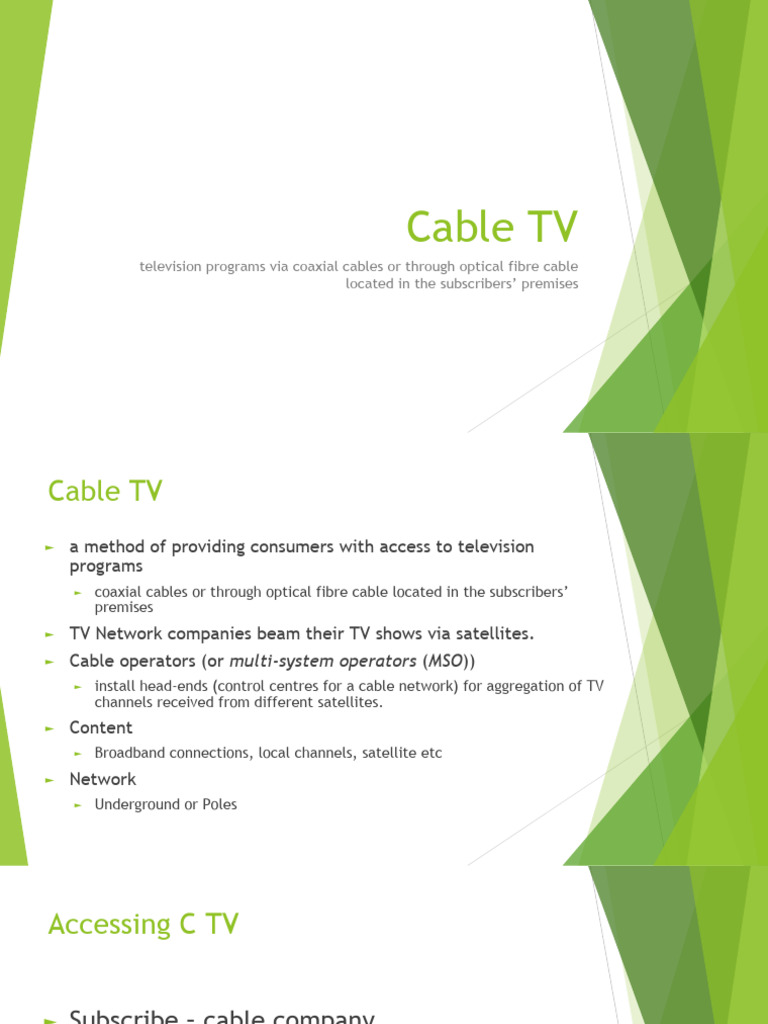 Cable TV | PDF | Cable Television | Video On Demand