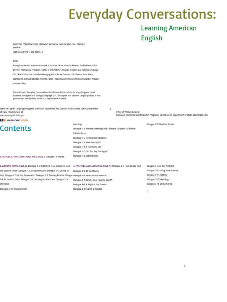 Everyday Conversations In American English Pdf Stress Linguistics