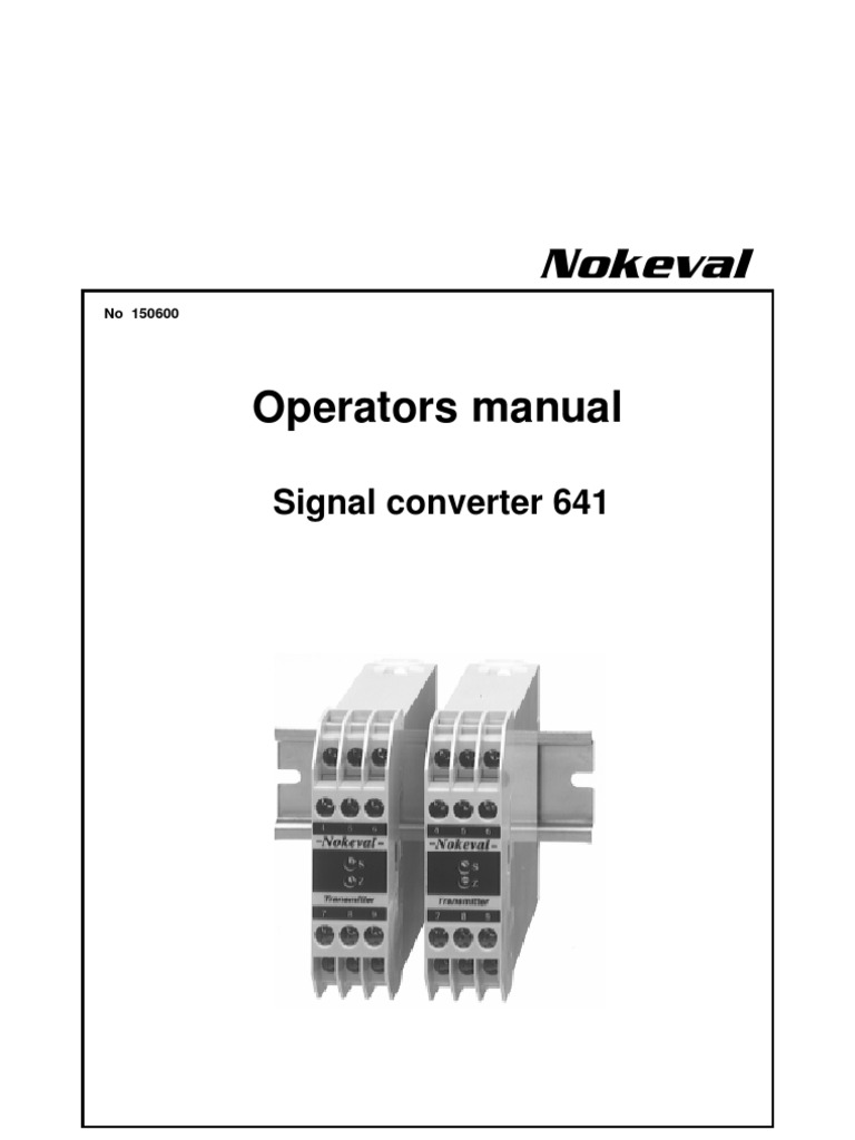 641 Manual Pdf Power Supply Electrical Equipment