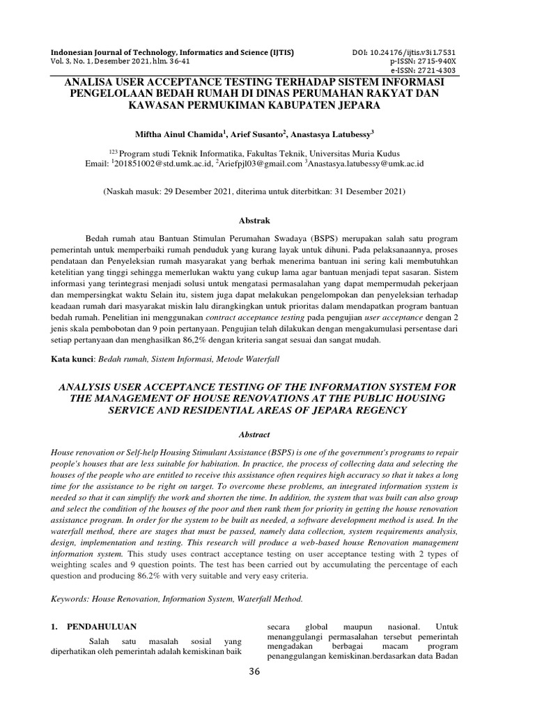 Analisa User Acceptance Testing Terhadap Pdf