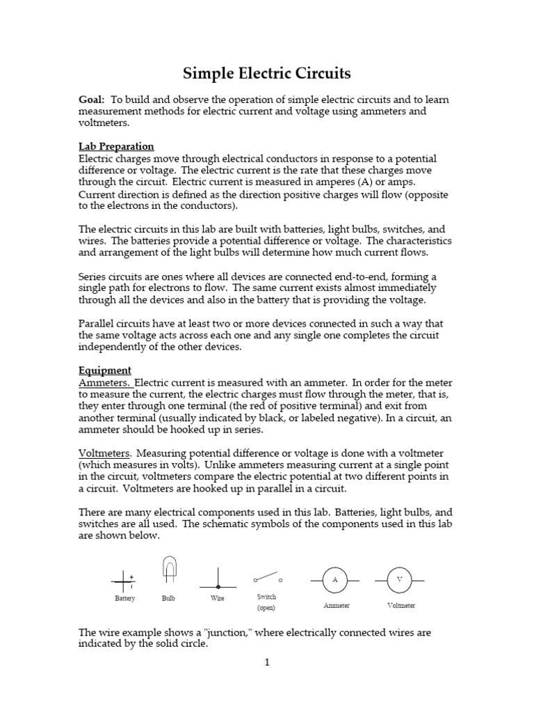Lab 2 Simple Electric Circuits | PDF | Series And Parallel Circuits | Voltage