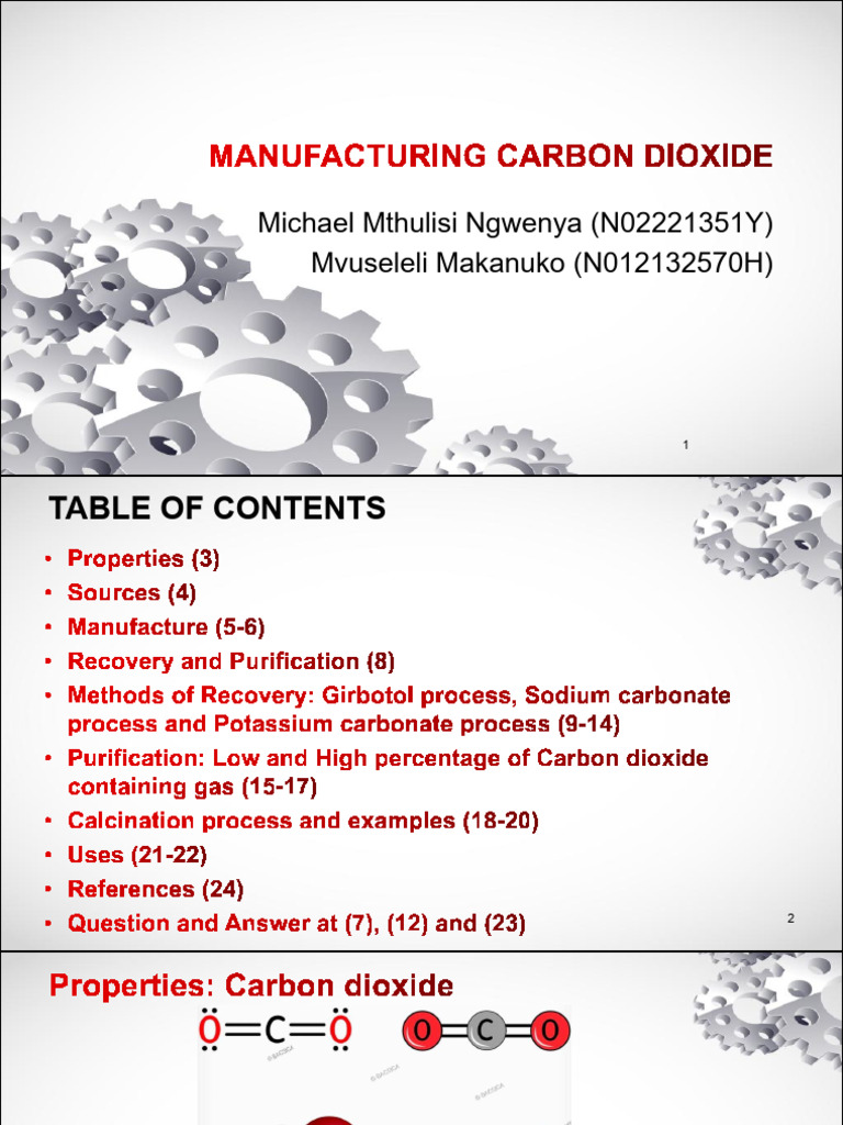 MANUFACTURING CARBON DIOXIDE | PDF | Carbon Dioxide | Combustion